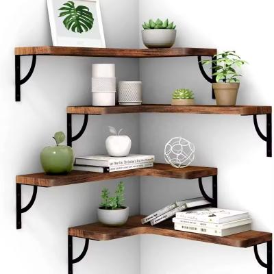 China Wholesale Popular Home Decor Solid Wood Floating Shelf Wall Mounted Wooden Display Rack for Storage Display for sale
