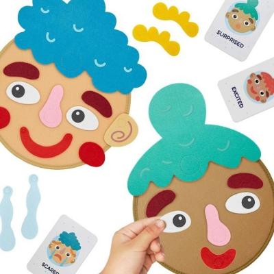 China Toddlers Learning Toys for Social Emotional Preschool Activities Kids Make Face Feelings for Halloween Christmas New Year for sale