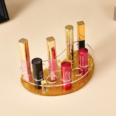China Luxury Style Acrylic Desktop Lipstick Cosmetic Storage Rack for Bedroom Dressing Table for sale