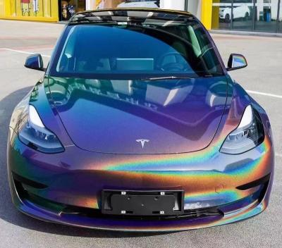 China TPU Magic Flame Splendid Gray High Stretchable TPU Vinyl Car Wrap Sticker Car Wrapping Vinyl Wholesale TPU Latest Rainbow Carbon for sale