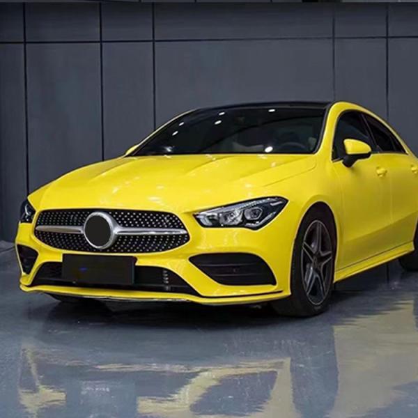 Quality Glossy Crystal Maize Yellow Car Wrap Vinyl  Car Body Stickers Film Color Change for Vehicle Car Wrapping for sale