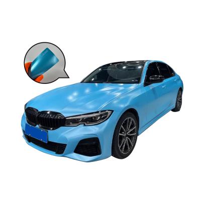 China Pure Metal Sky Blue Classic Blue Car Wrap Vinyl  Car Body Stickers Film Color Change for Vehicle Car Wrapping for sale