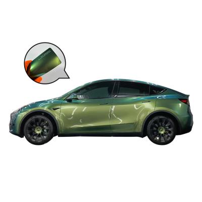 China Glossy Chameleon Jungle Green  Pvc Film Roll Decoration Car Decal Sticker Decorative Films Green Chameleon Tint for sale
