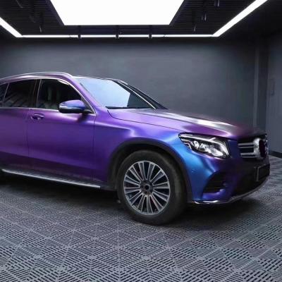 China Matte Diamond Purple Blue Car Interior Vinyl Wrap Racing Car Sticker  Car Full Body Decals for sale