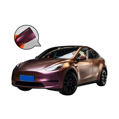 China Matte Diamond Night Brown Red Wrapping Paper for Car Chameleon Brown Car Wrap Vinyl Film Car Wrap Paper for sale
