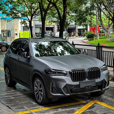 China Satin Brushed Iron Grey Satin Brushed Silver Spray Paint Protective Film Car Wrap Vinyl Film Satin Gray Car Wrap Vinyl for sale