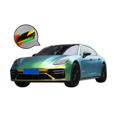 China Rainbow Chrome Black Car Wrap Car Stickers Car Wrapping Vinyl Oil Slick Wrap For Mercedes CLA for sale