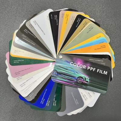 China 300+ Color Changing TPU Paint Protection Sample Card Self-healing UV Infrared Proof 6-Year Warranty for Car Wrap Body for sale