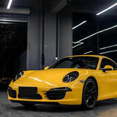 China TPU Yellow 1meter Cut for Sale Sample test High Stretchable TPU Vinyl Car Wrap Sticker Wholesale New Carbon TPU for sale