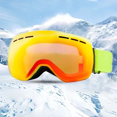 China 2025 New Model Adult Spherical Ski Goggles, Double-Layer Anti-Fog Snow Goggles, Custom Outdoor Protective Goggles for Skiing, Mountaineering & Cycling for sale