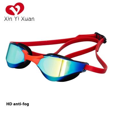 China Factory direct sales of swimming goggles for adults, silicone anti-fog swimming glasses, OEM/ODM customization, electroplated cross-border professional competition goggles, racing swimming goggles for sale