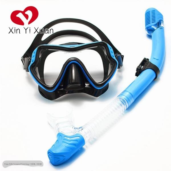 Quality Cross-border submersible mask breathing tube set. Cross-border snorkeling equipment silicone bite mouth. Best-selling custom adult diving goggles. for sale