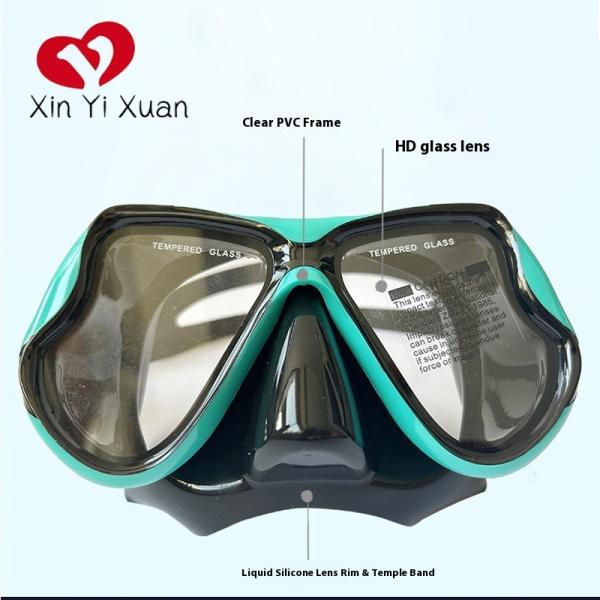 Quality 2025 New Model Deep-Diving Mask - Adult Cross-border Swimming Anti-Fog Diving Glasses - Fully Dry Surfing Silicone Customized Snorkeling Mask for sale