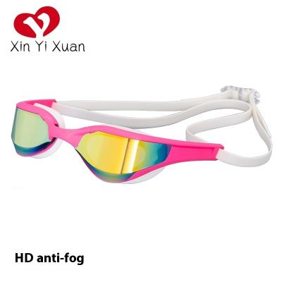 China Factory Customized Unisex Swimming Glasses, 2025 New Large Frame Silicone HD Waterproof Anti-Fog Outdoor Swim Goggles for International Travel for sale