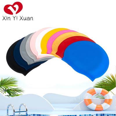 China Ultra-Comfortable Waterproof Silicone Swimming Cap, Comfort Fit Swim Cap for sale