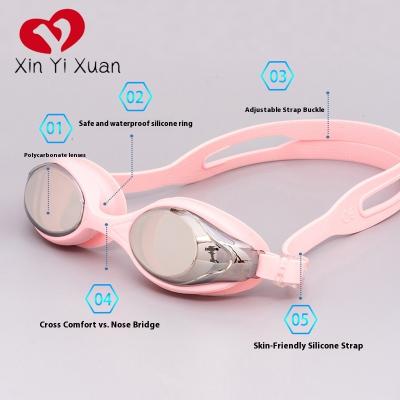 China OEM processing and customization of children's swimming goggles. Elastic headbands. New style. Outdoor swimming goggles. Swimming goggles for students and children. Waterproof silicone anti-fog goggle for sale