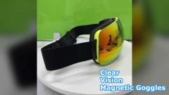Magnetic Ski Goggles Photochromic Anti Fog