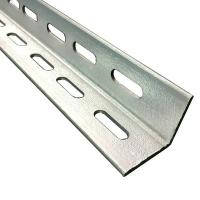 China 5-10mm Hole Diameter Perforated Galvanized Steel Angle Iron 30-100mm Width Custom Length for sale
