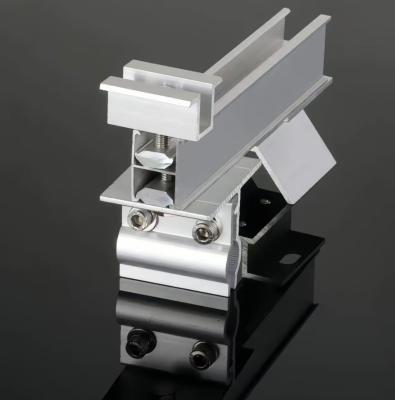 China Reyes de montaje de paneles solares de aluminio plateado resistentes a la corrosión para instalaciones atornilladas en venta