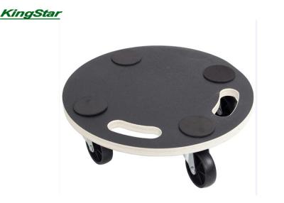 Round Plywood 4 Wheel Moving Dolly Trolley 380 Mm 200 Kg Capacity Black Color