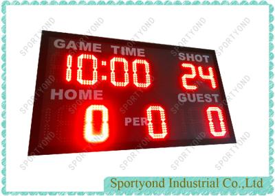 China Basketball Scoreboard and Built-in 24 Shot Clock with time display for sale