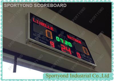 China LED Basketball Electronic Scoreboard with inside 24 shot Clock for sale