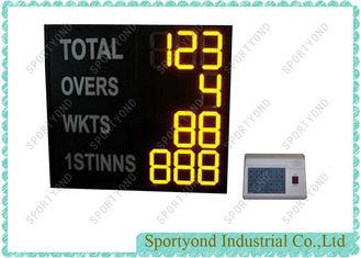 China LED Digital Electronic Cricket Scoreboard Amber Color 150cm x 150cm for sale
