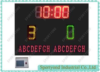 China Wireless Led Digital Electronic Football Scoreboard With Electronic Team Name and Timer for sale
