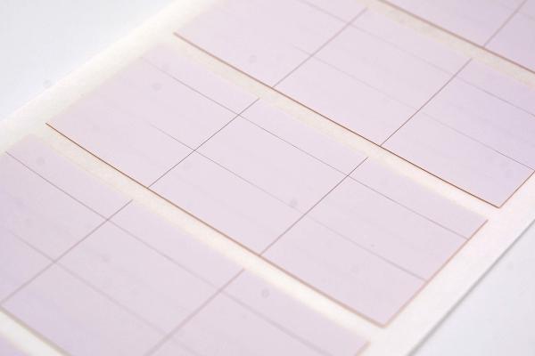 Etichetta di poliammide resistente alle alte temperature 20 mm x 5 mm 2 millimetri bianco opaco