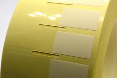 Cina 60x15-25mm Cable Adhesive Label 1mil Giallo lucido trasparente resistente all'acqua Polyester Cable Label in vendita
