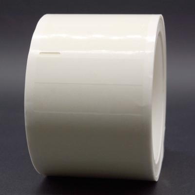 중국 15x100-15mm 1ml 흰색 반짝이는 투명 물 저항성 폴리에스터 케이블 라벨 판매용