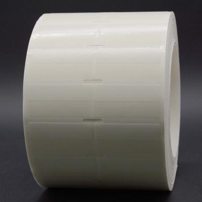 중국 40x20-10mm 케이블 접착 라벨 1 밀리 백색 반짝이는 투명 물 저항성 폴리에스터 라벨 판매용