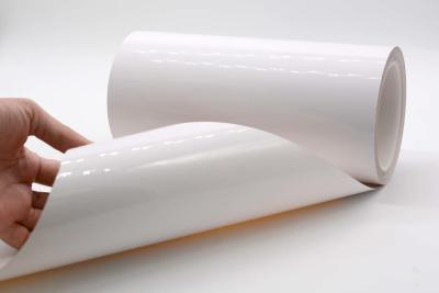 Cina 2 Mil Gloss White Permanent Adhesive Polyimide Roll Label Material Con Glassine in vendita