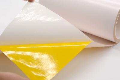 China 1 Mil Matte Wit Permanente Kleefstoffen Polyimide Met Glasine Te koop