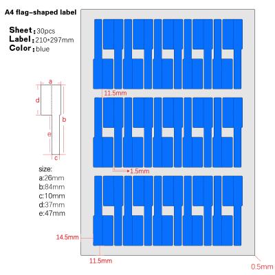 중국 네트워크 스티커에 맞춤형 A4 케이블 라벨 인쇄 판매용