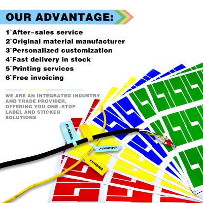 Cina Etichette personalizzate per cavi in formato A4 per la stampa di alimentatori di rete in vendita