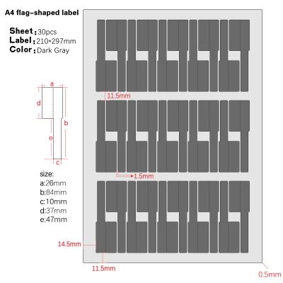 중국 산업용 맞춤형 A4 케이블 라벨 스티커 판매용