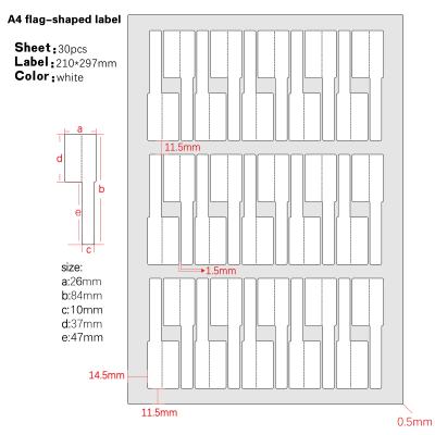 중국 맞춤형 A4 케이블 라벨 방수 인쇄 스티커 판매용