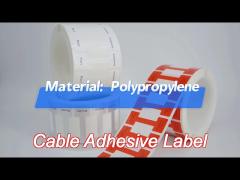 25.4mm*35mm，1mil green water resistant polyester cable label for cable