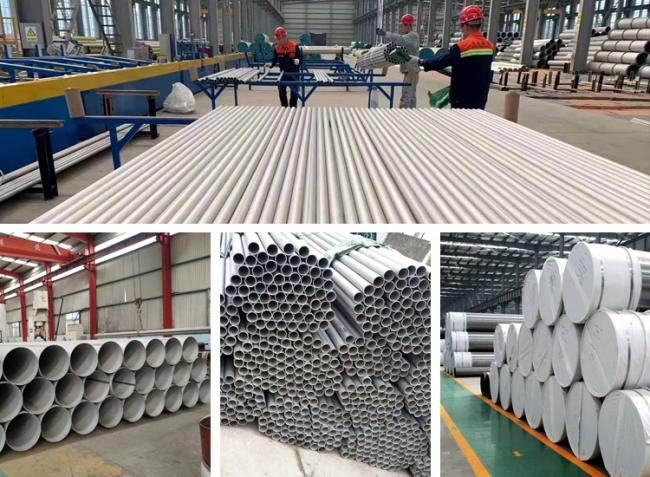 ASTM Seamless/Welded Stainless Steel Square Round Pipe 201 202 301 304 310S 316 430 304L 316L Ms Pipe for Construction Exhaust Flexible Pipe Steel Tube Pipe