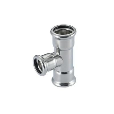 Cina Acciaio inossidabile 304 316L Fittings per tubi di approvvigionamento idrico EN10312 Reducing Tee in vendita