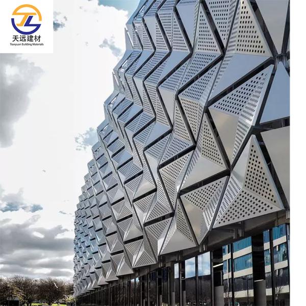 Quality Perforated ACM Aluminum Facade Panels Slat Suspended Ceiling Composite Material for sale