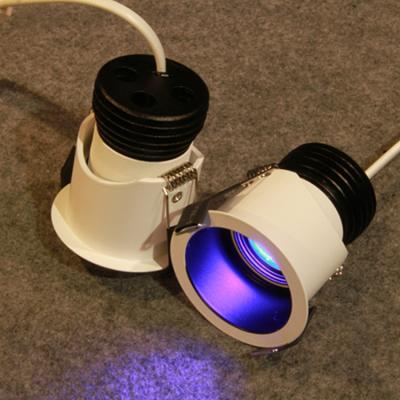 China high end style 4W 280LM High Lumen Ultra Slim 55mm Cut Out Blue Color Lighting  Of Led Downlight , Led Spotlight for sale
