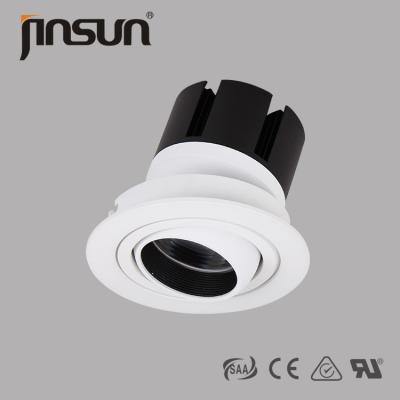 China 12W 900Lumens 30D Beam Angle Energy Saving Anti Glare Of COB LED Downlight With Lenses for sale