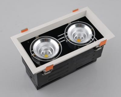 China Square LED Grille Lamps, one/two/three/four heads for option, CE/RoHS/SAA, 2*15W, Citizen, 24º/60º, CRI>82, 3(4/5)000K for sale