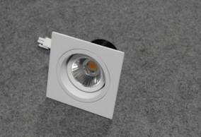 China Square LED ceiling lights with  180 degree rotating structure, 7w, 75mm cutout, Ra>82 for sale