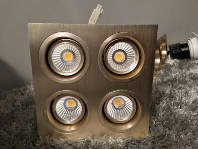 China DALI Dimmable Square LED ceiling lights with four sets, 4*7w, high brightness led lamp, high lumen, recessed for sale