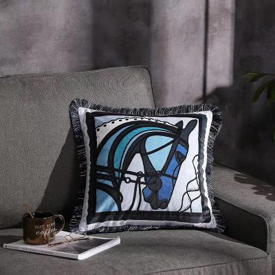 Cina poliestere geometrico stampato 43*43cm 100% del caso del cuscino della copertura del cuscino in vendita