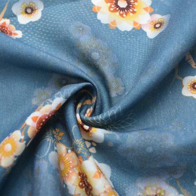 Cina Tessuto di rayon viscoso stampato di 100% Challis floreale sostenibile in vendita