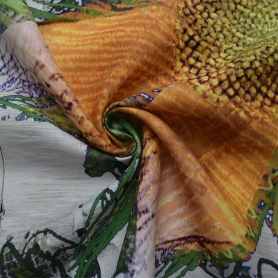 Cina Tessuto di miscela stampato Digital di crêpe del rayon viscoso del tessuto in vendita